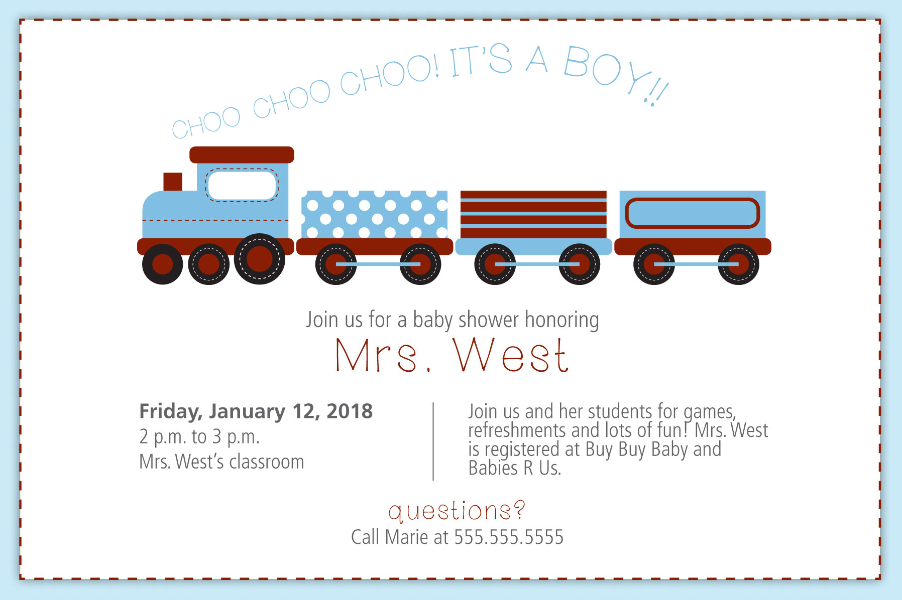 5 classroom baby shower ideas for teacher (free printables) - My Silly ...