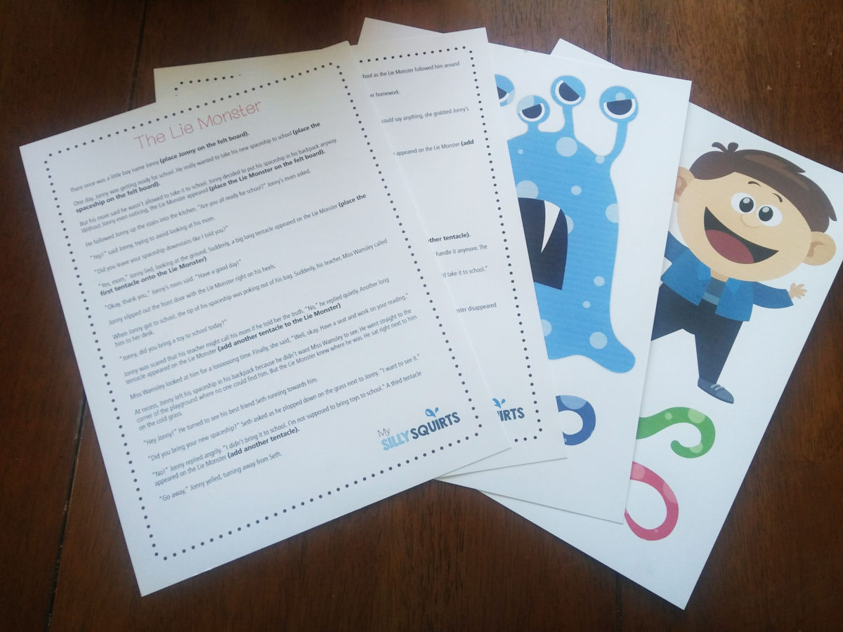 The Lie Monster story: A printable tale about honesty - My Silly Squirts