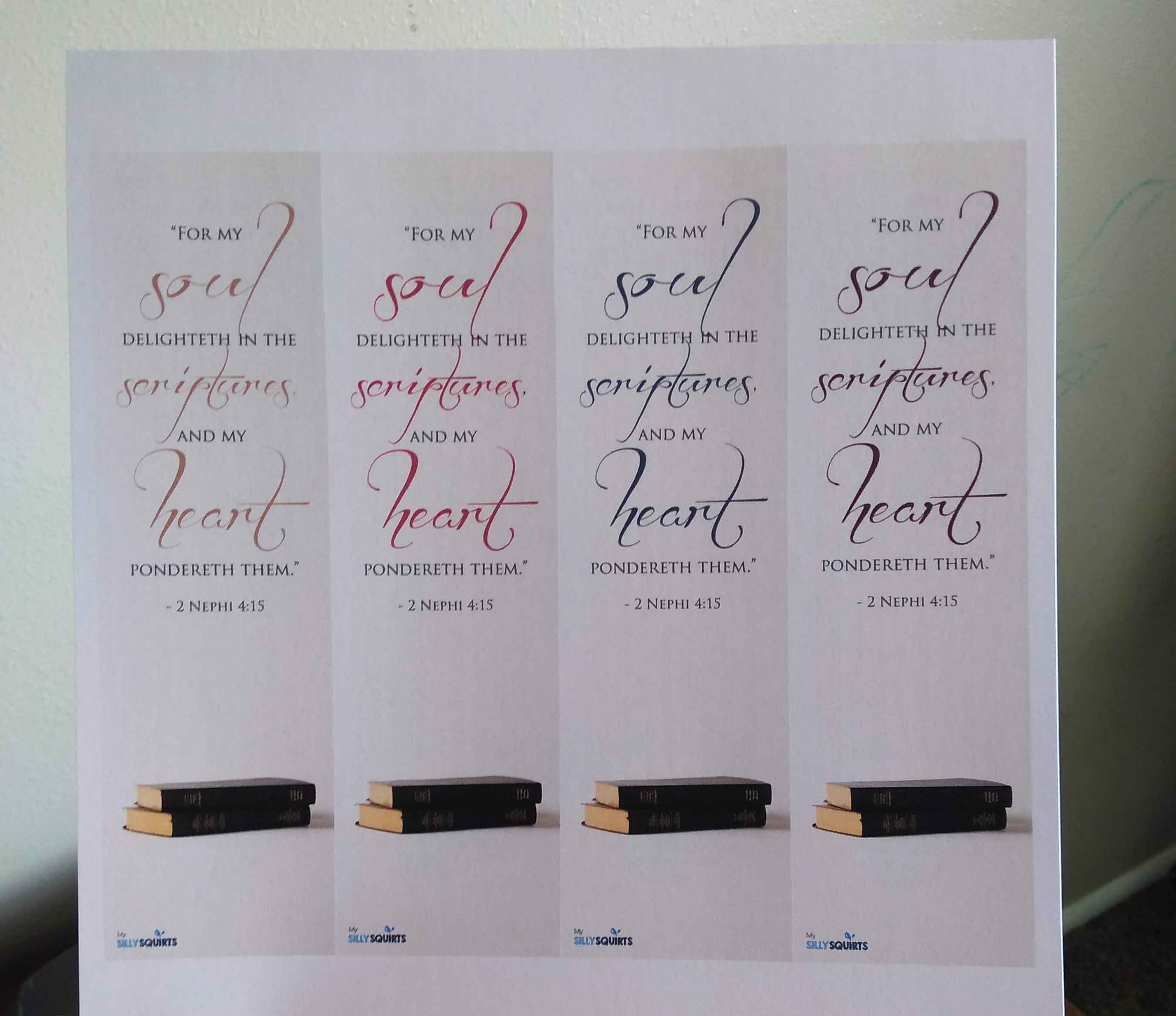 Print Your FREE Daily Scripture reading Bookmark My Silly Squirts
