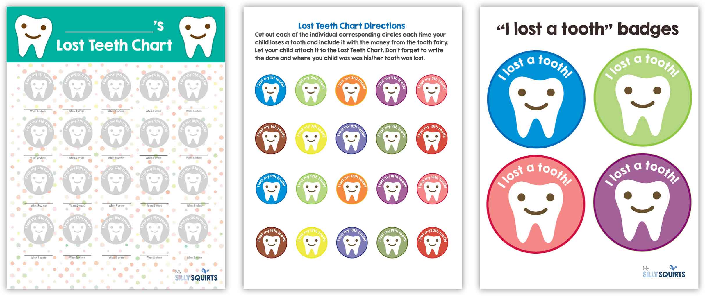 Printable Dental Tooth Chart