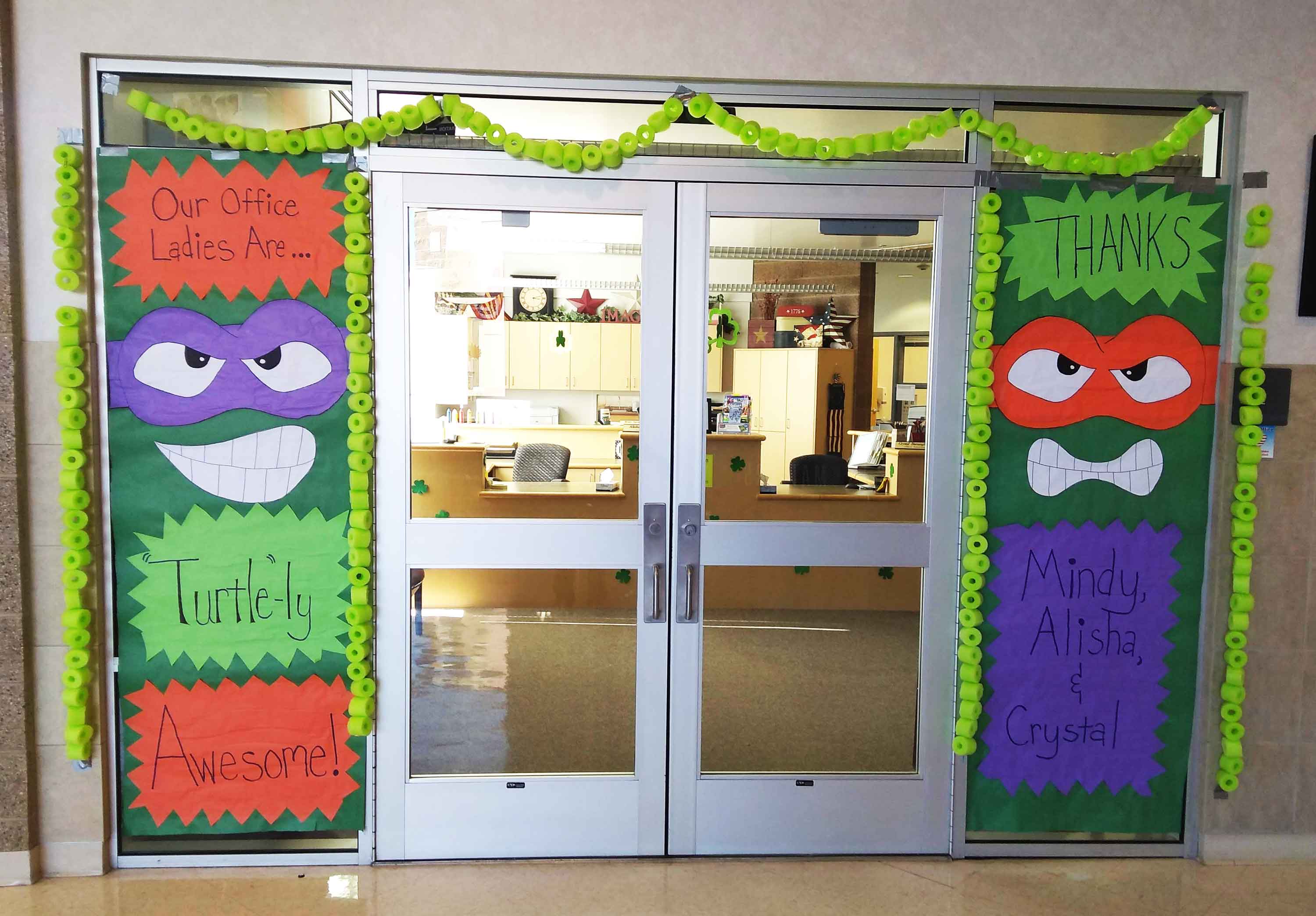 Cowabunga! Super Easy Ninja Turtle Door Decoration - My Silly Squirts