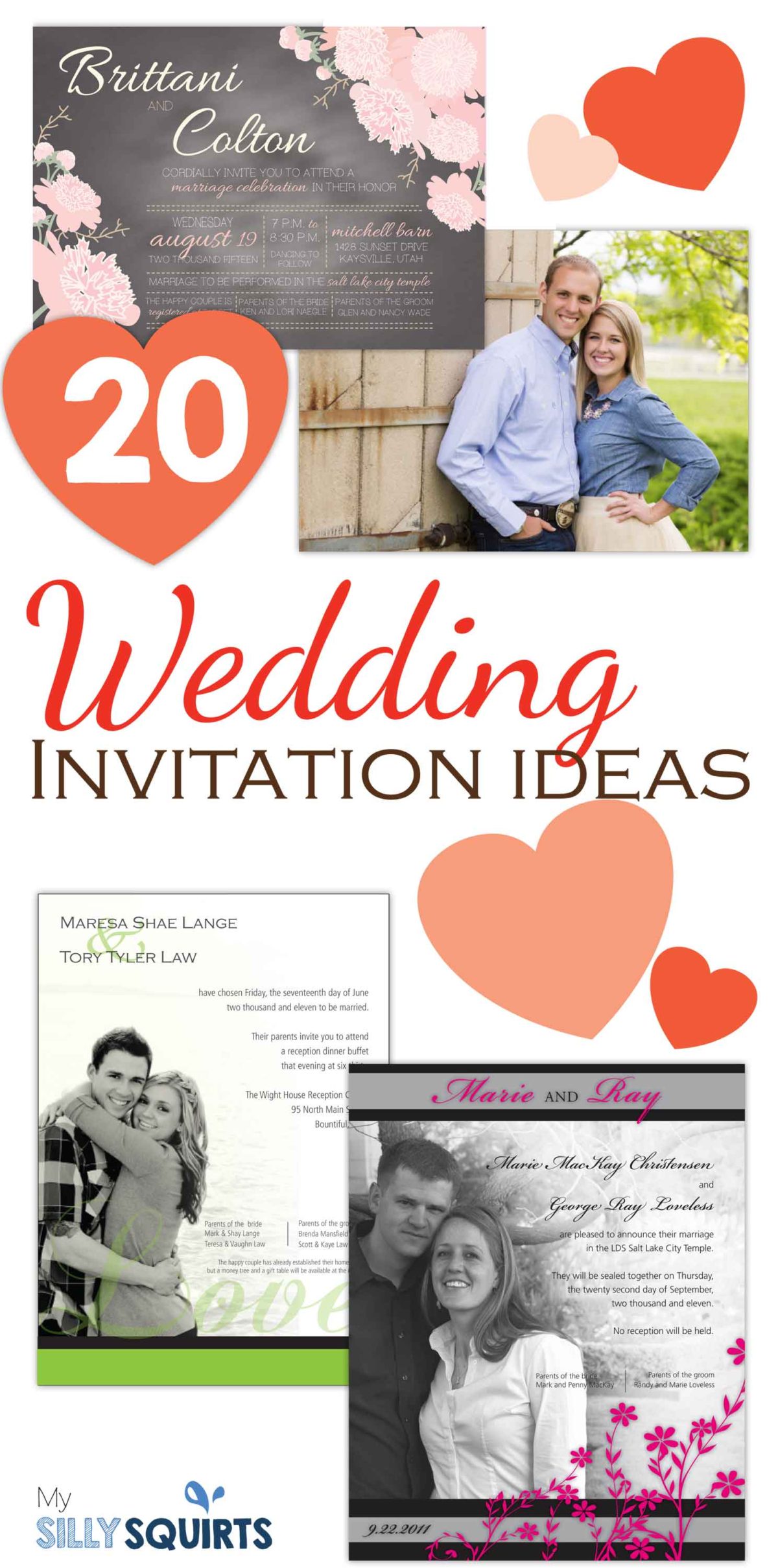 20 Wedding Invitations you'll fall in love with - My Silly Squirts