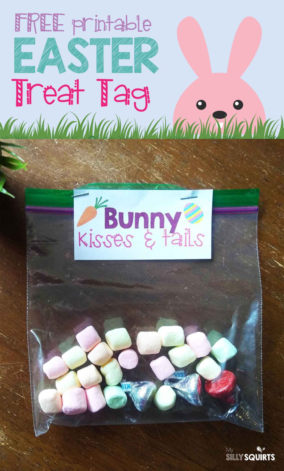 Cute Easter treat with free printable - My Silly Squirts