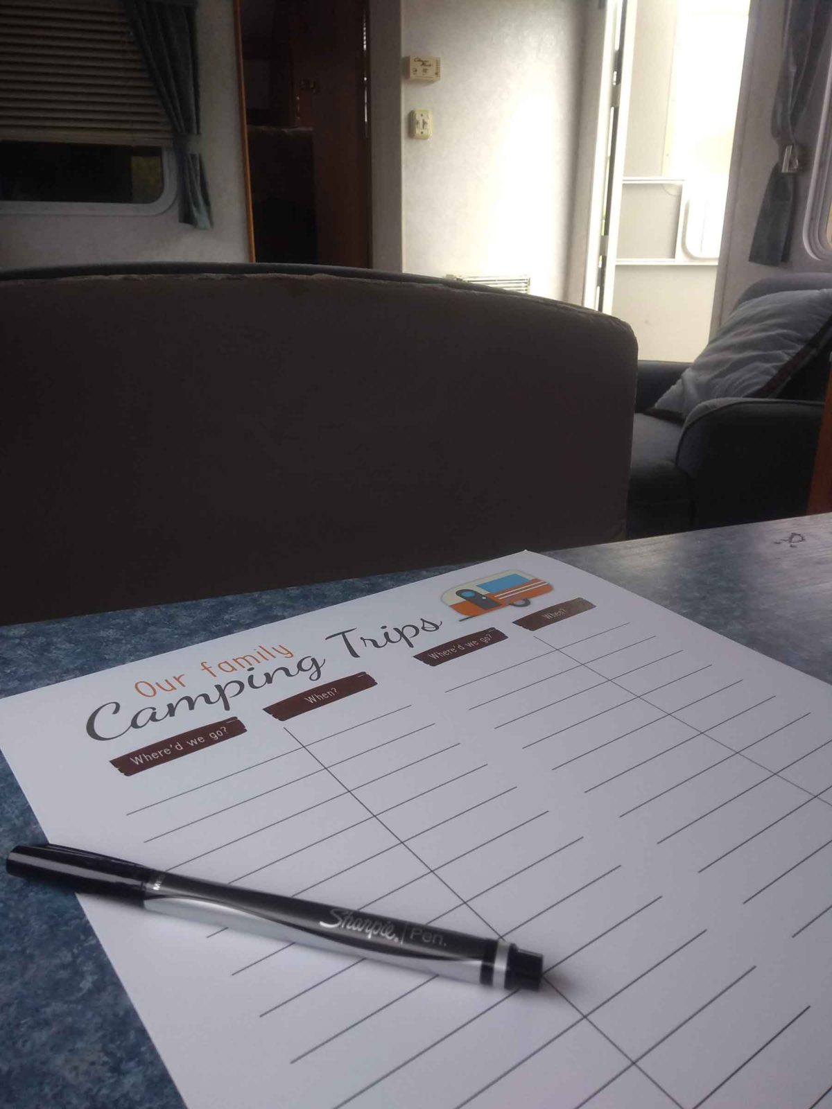 RV folks: Print your FREE printable camping travel log - My Silly Squirts