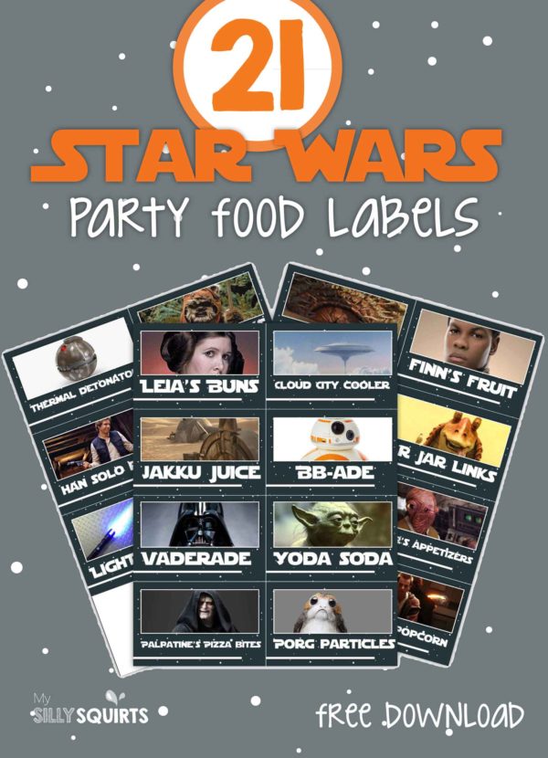 21 Yoda-riffic Star Wars party food labels (free) - My Silly Squirts