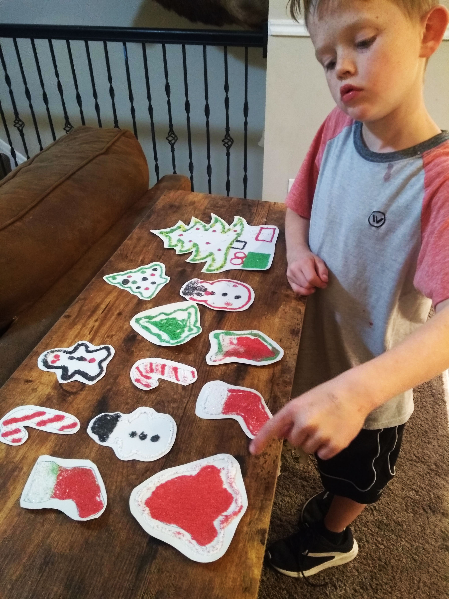 Festive and fun Christmas Sand Art craft for kids - My Silly Squirts