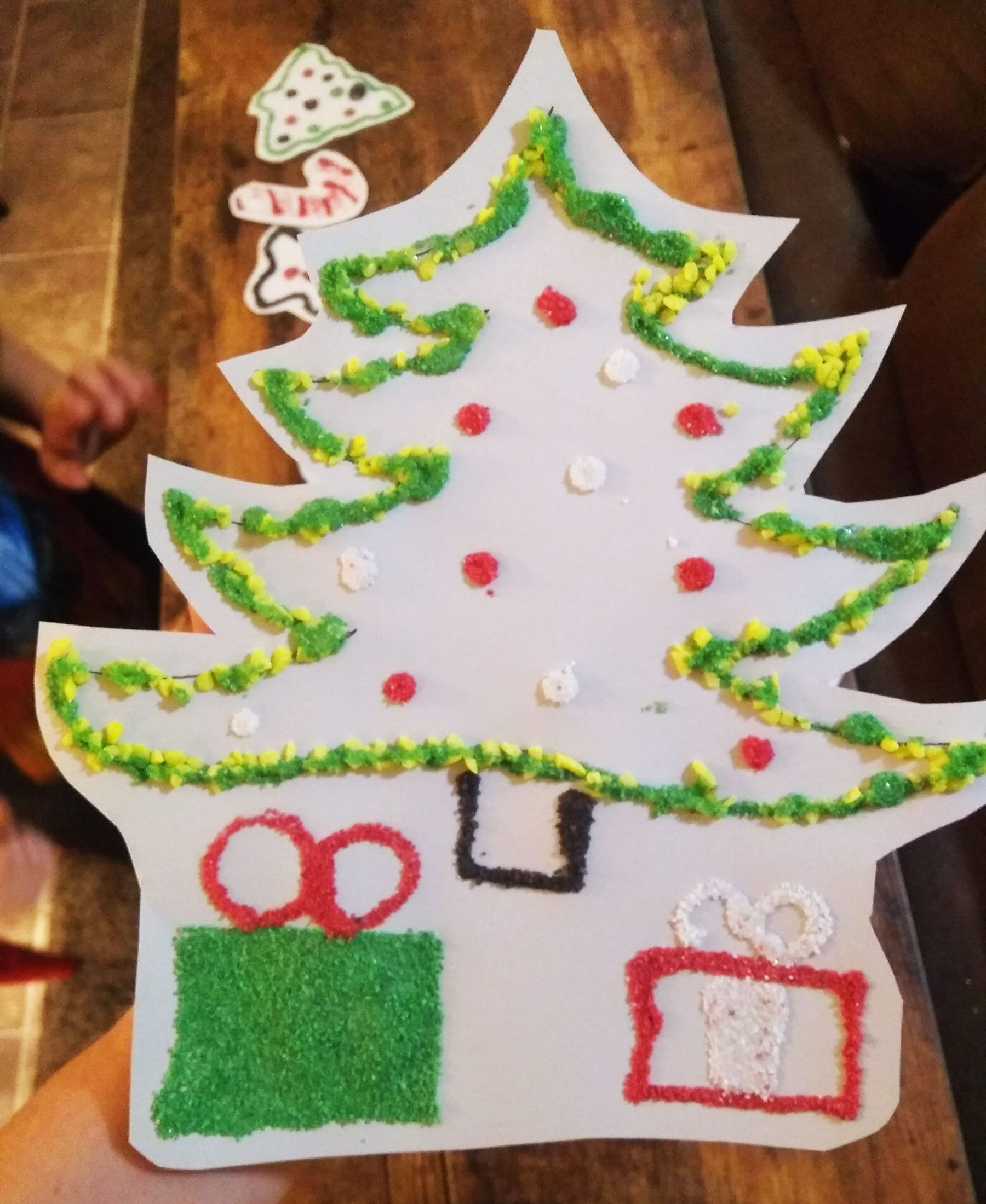 Festive and fun Christmas Sand Art craft for kids - My Silly Squirts