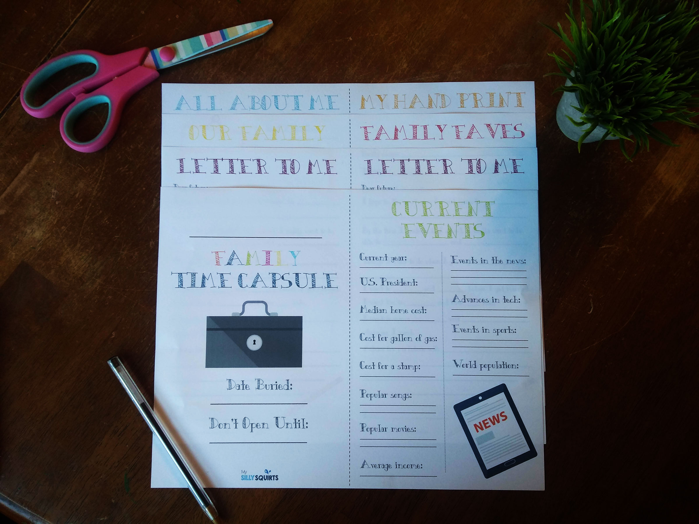 How to build a fun Family Time Capsule - My Silly Squirts