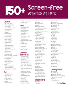 150+ screen-free activities for kids at home - My Silly Squirts