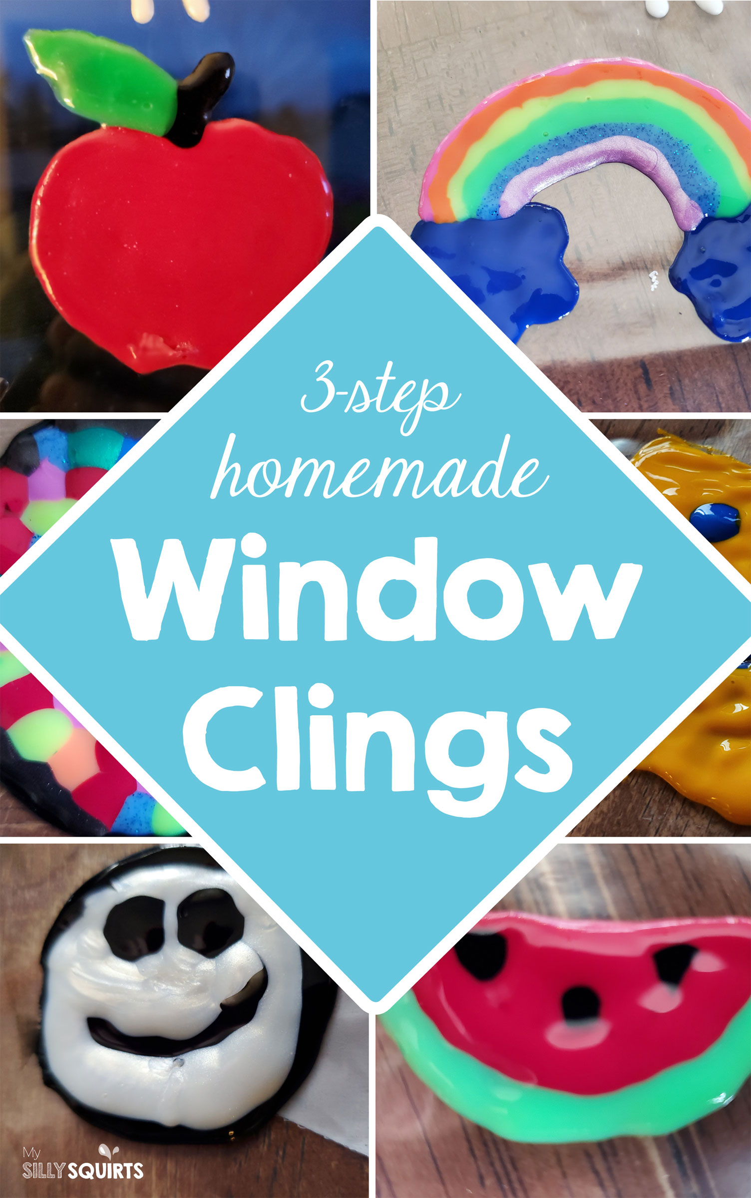 DIY window clings for kids in simple three steps - My Silly Squirts
