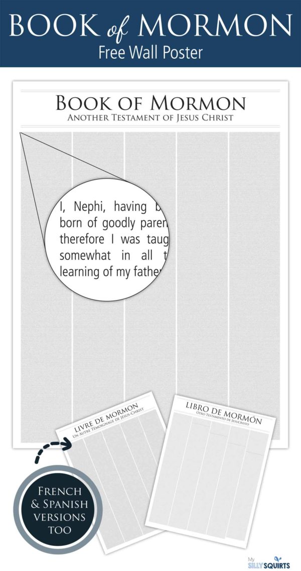 Full-text Book of Mormon poster to hang in your home - My Silly Squirts