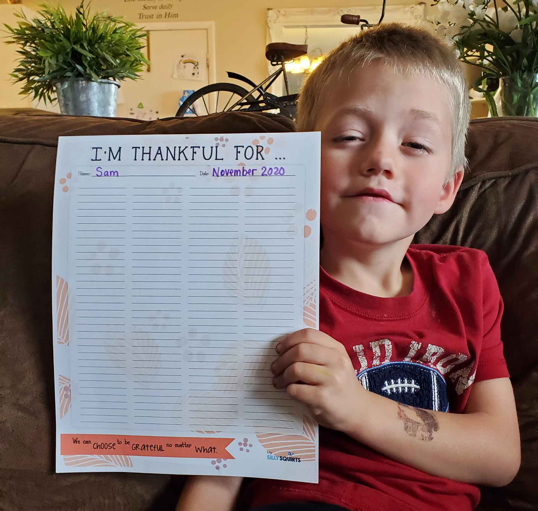 Print your FREE daily gratitude chart (for all ages) - My Silly Squirts