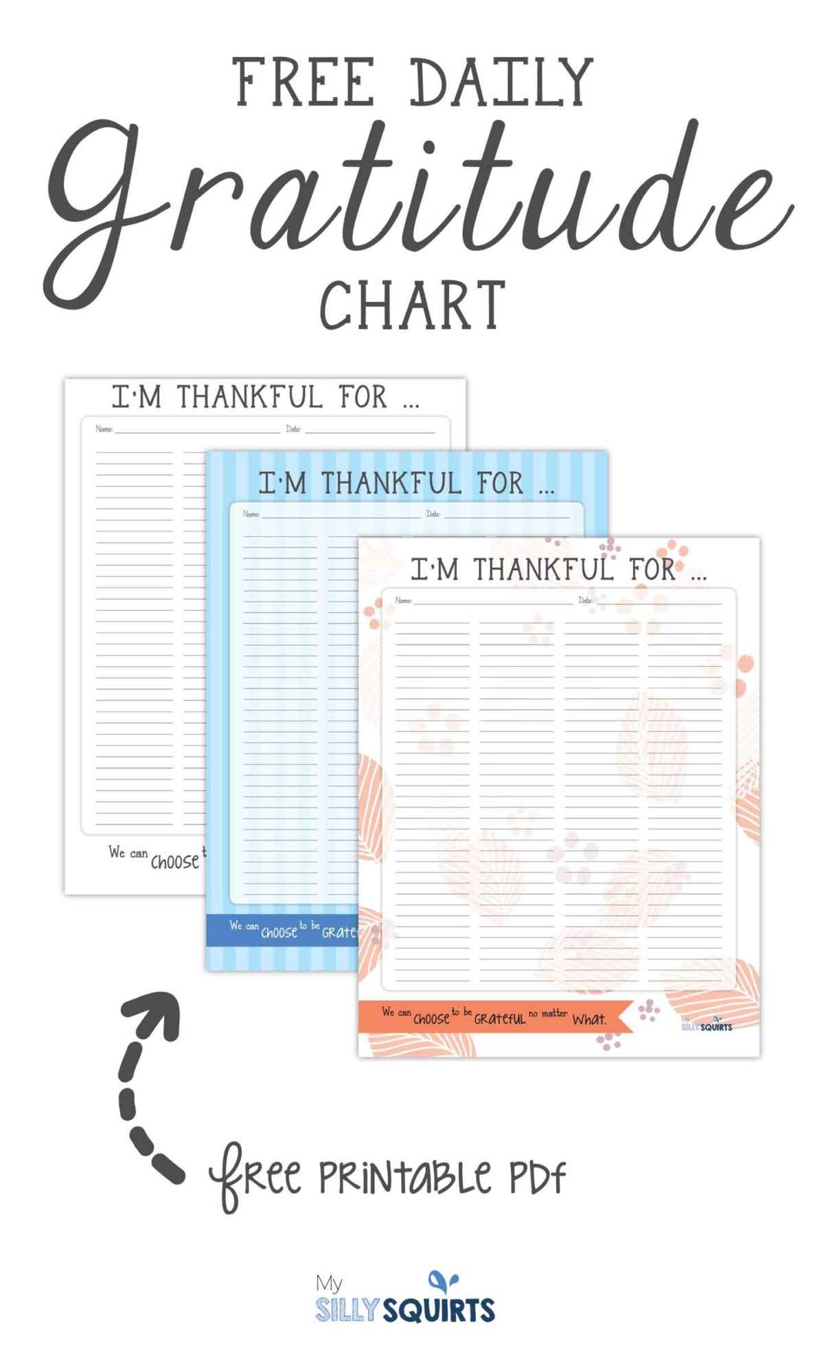 Print your FREE daily gratitude chart (for all ages) - My Silly Squirts