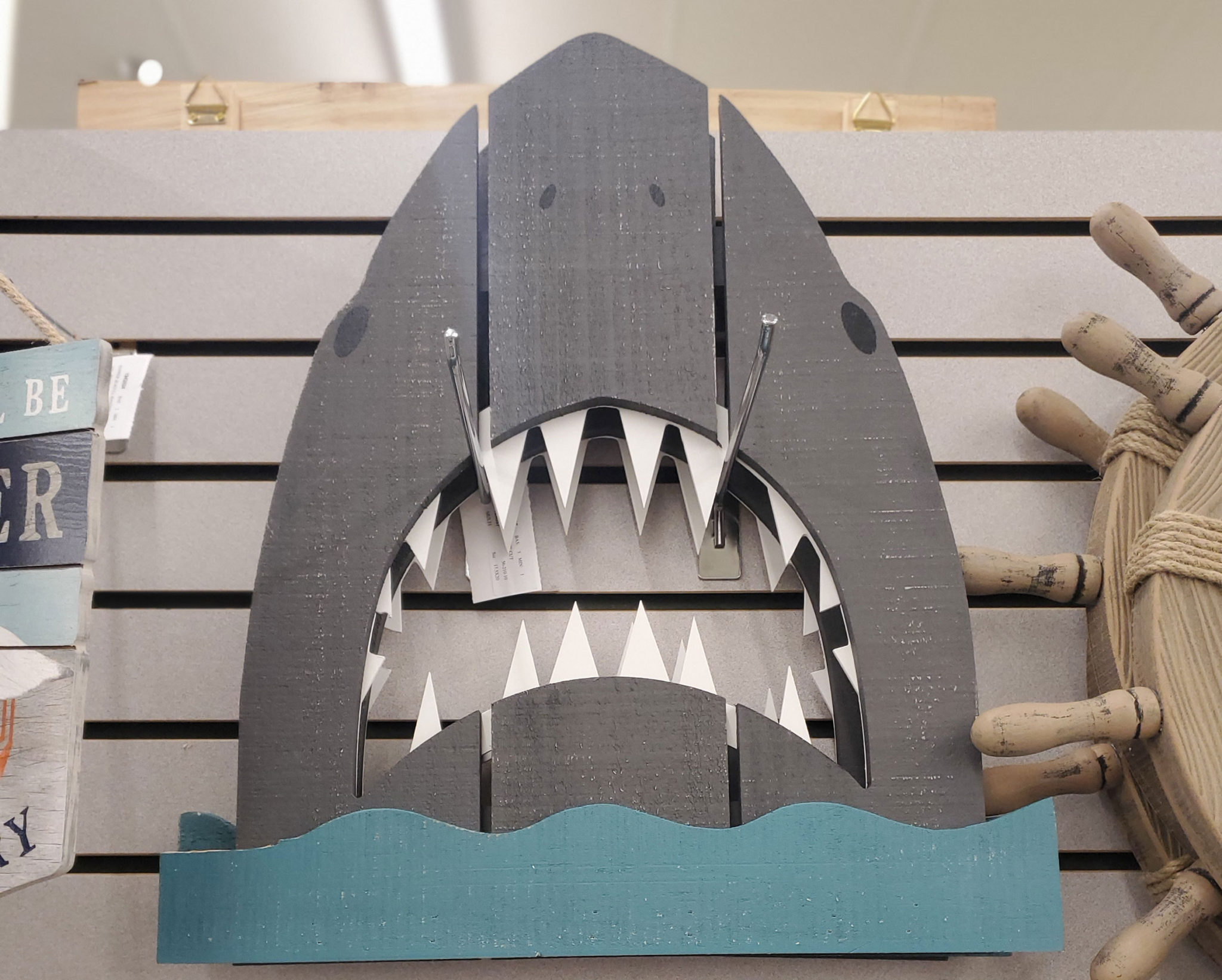 DIY Shark wall hanging for less than $10 - My Silly Squirts