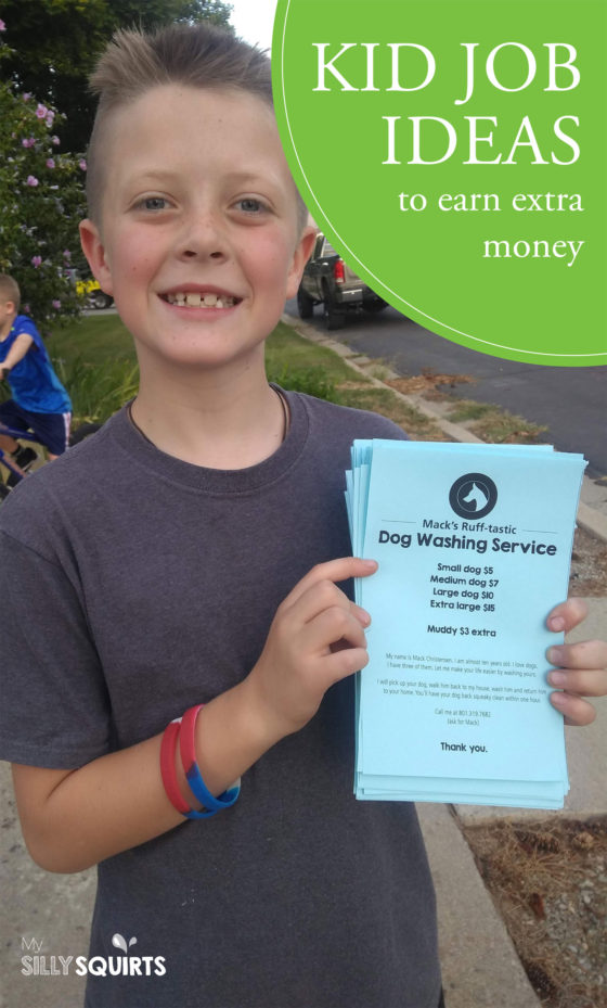 10 job ideas for kids to earn a little extra money - My Silly Squirts
