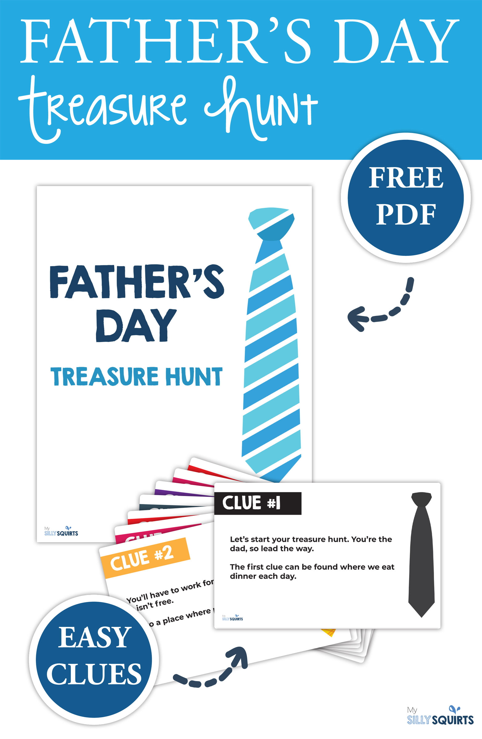 Fun and easy Father's Day Treasure Hunt - My Silly Squirts