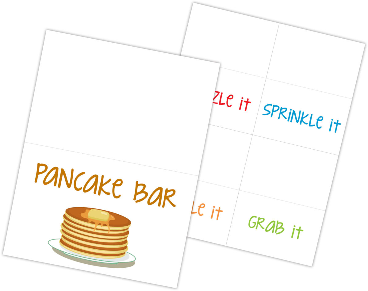 Yum! How to make a pancake buffet (with free printable labels) - My ...