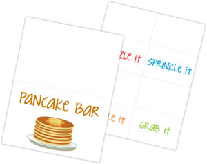 Yum! How to make a pancake buffet (with free printable labels) - My ...