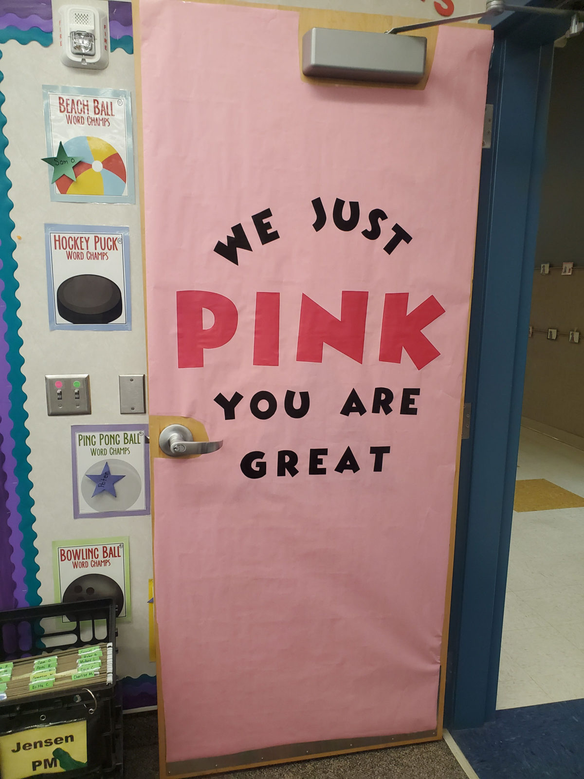 Teacher Appreciation Door Decoration: We just "pink" you are great ...