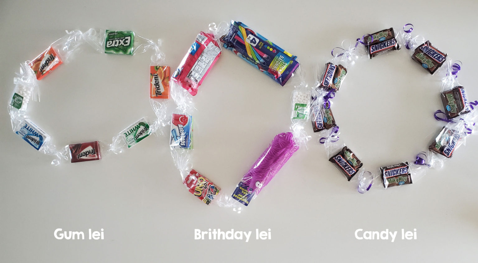 How to make a candy lei in three easy steps - My Silly Squirts