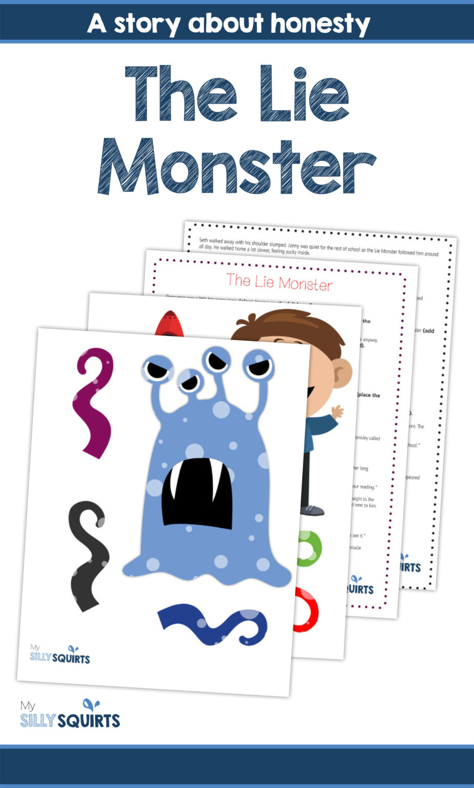 The Lie Monster story: A printable tale about honesty - My Silly Squirts