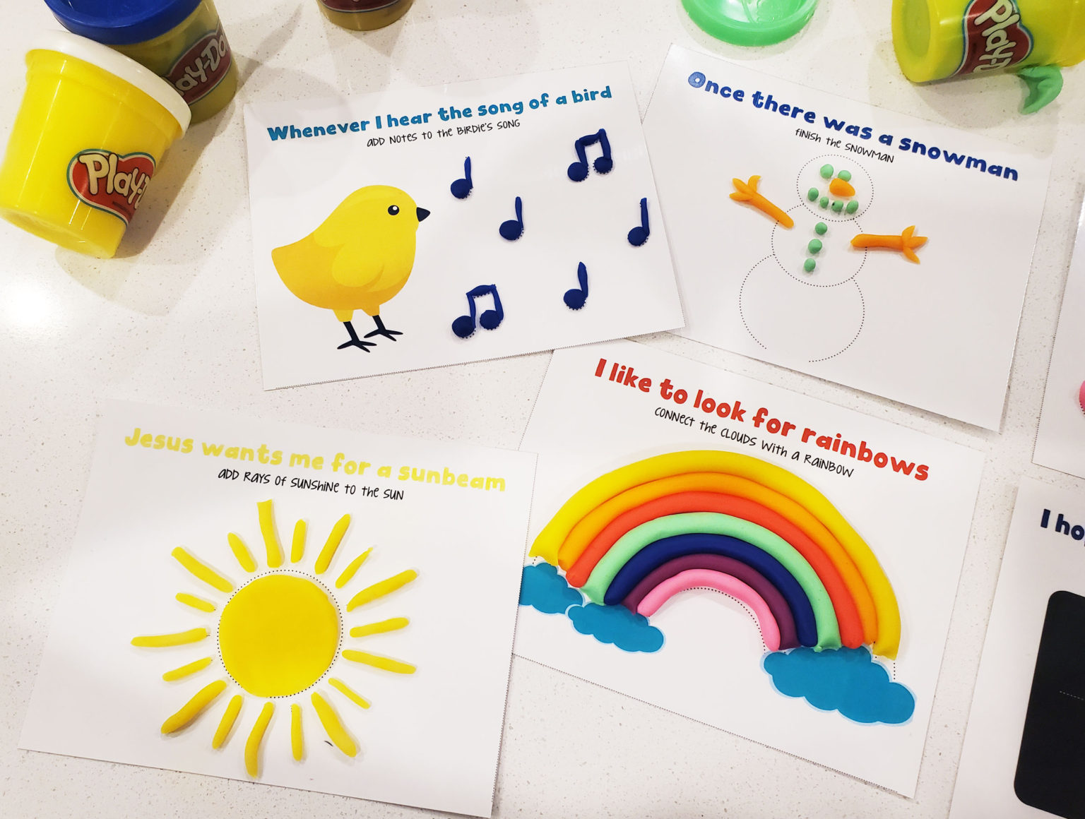 12 LDS playdough mats based on classic Primary songs - My Silly Squirts