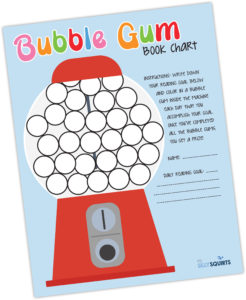 Bubble gum book chart: A printable reading chart for kids - My Silly ...