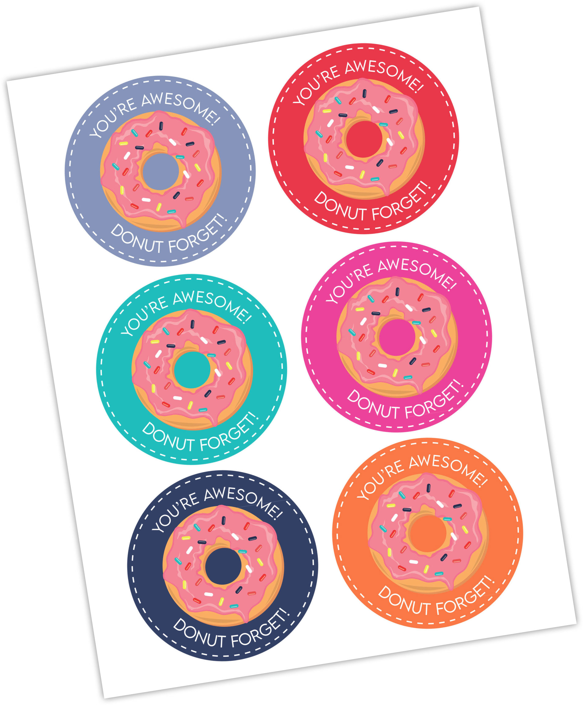 Perfect gift idea: Donut gift tag printable - My Silly Squirts