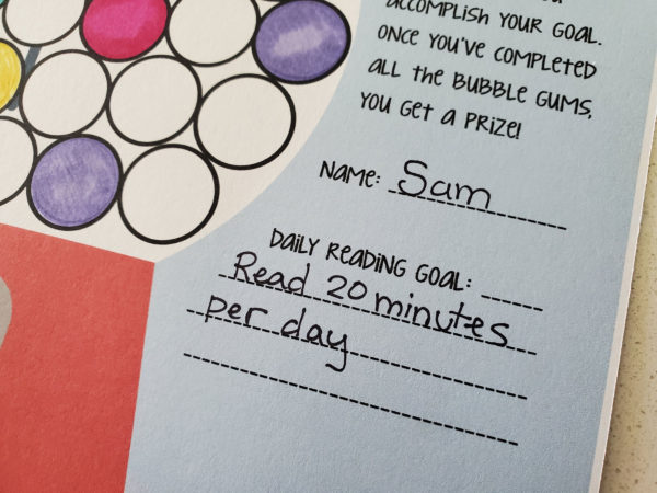 Bubble gum book chart: A printable reading chart for kids - My Silly ...