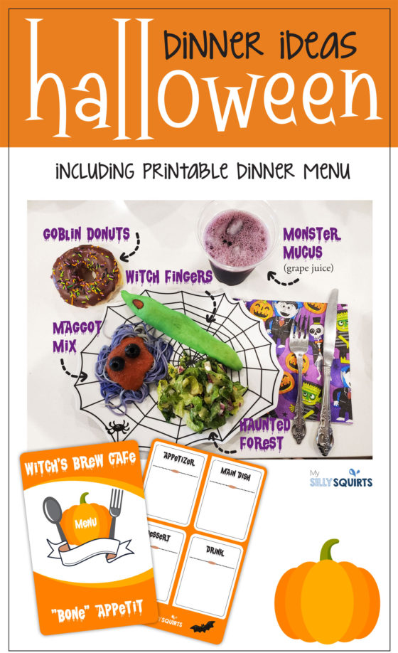 Easy Halloween dinner ideas for kids (free printable menu) - My Silly ...