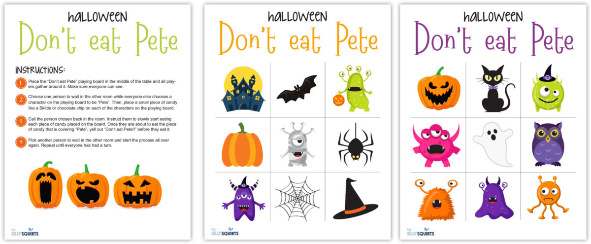 Don't Eat Pete: One of the best Halloween party games - My Silly Squirts