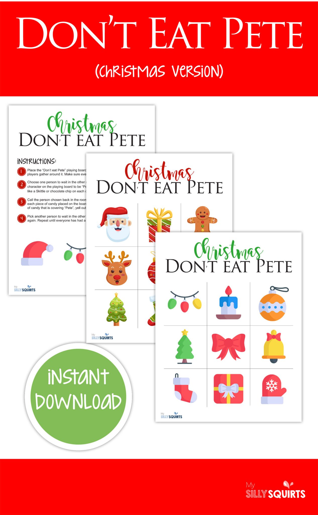 Print your Christmas Don't Eat Pete board game today! - My Silly Squirts