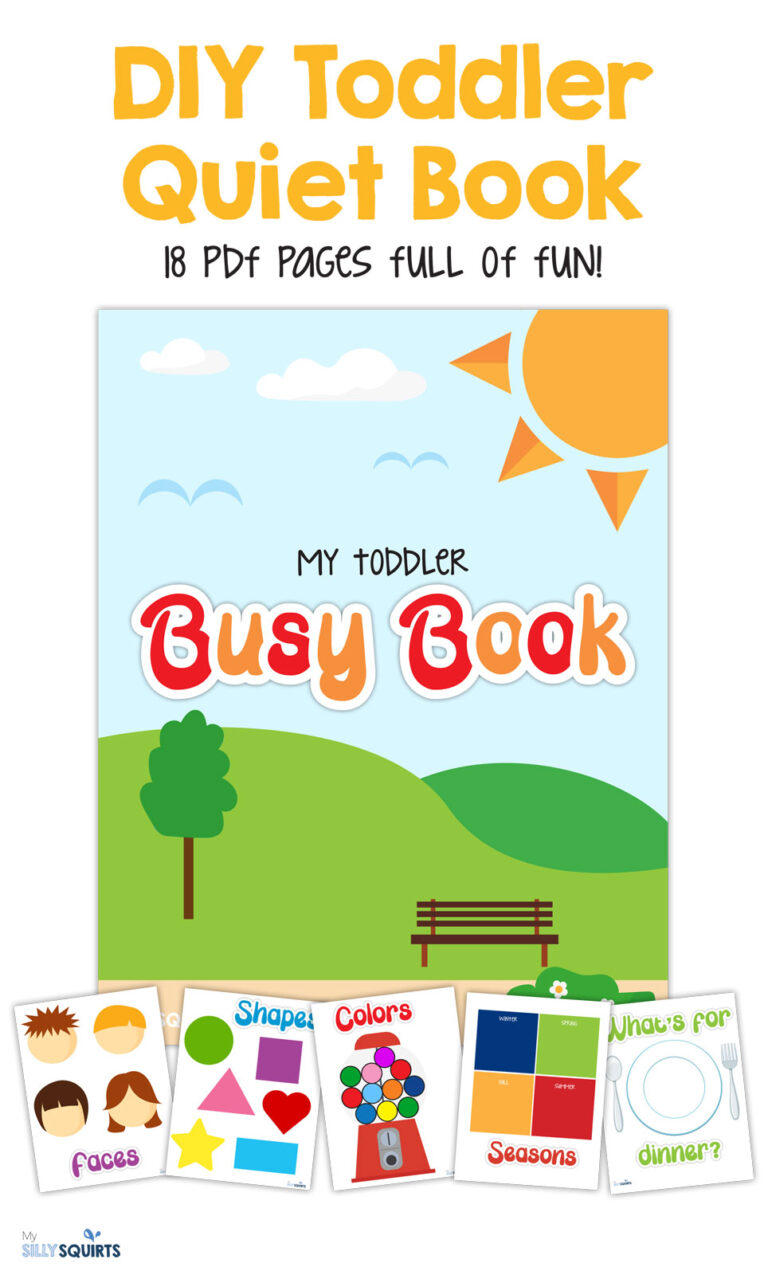 Check out this printable DIY quiet book for toddlers - My Silly Squirts