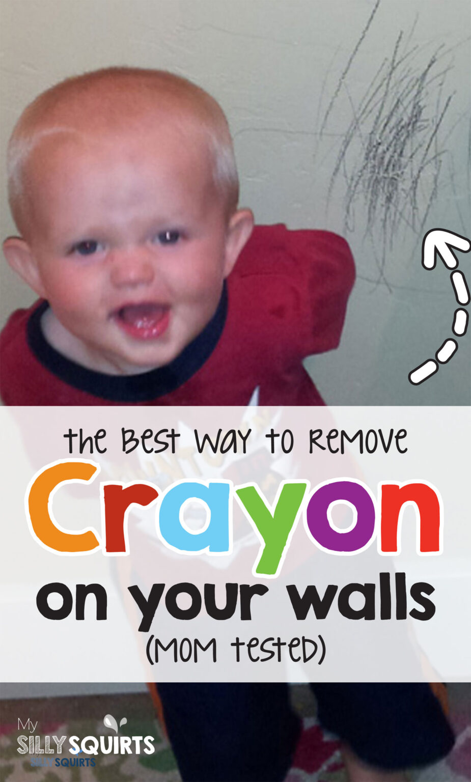 I tested 10 ways to remove crayon off walls. Here's the best one. - My ...