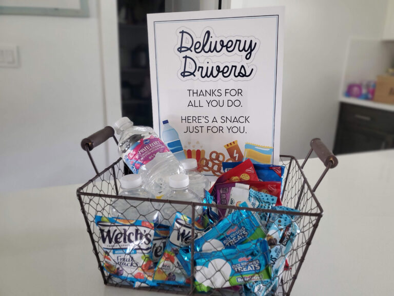 Got mail? Print your own delivery driver thank you sign and snack ...