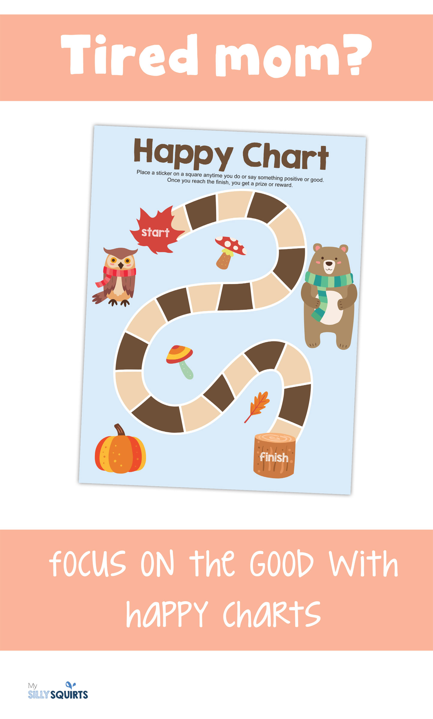 Happy Chart: A reward chart printable that focuses on positive behavior ...