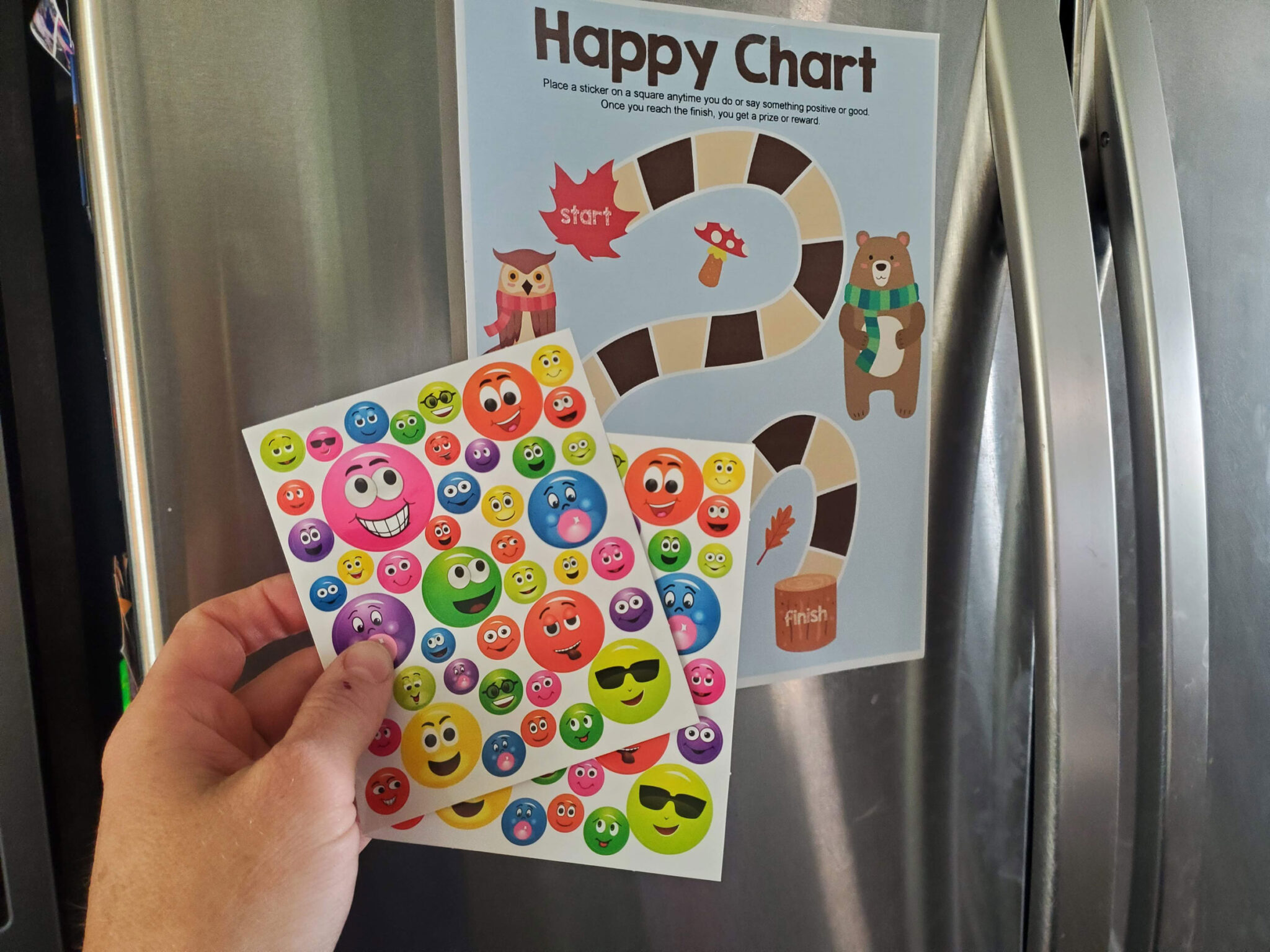 Happy Chart: A reward chart printable that focuses on positive behavior ...