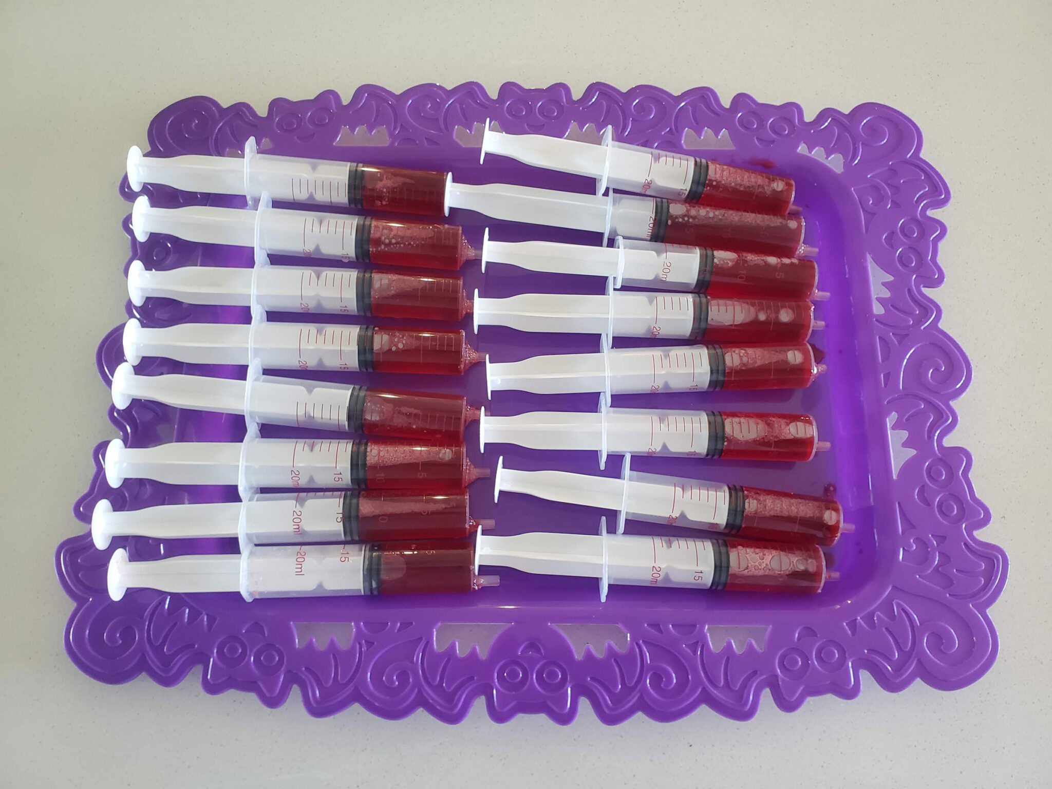 How to make kid-friendly jello syringes for Halloween - My Silly Squirts