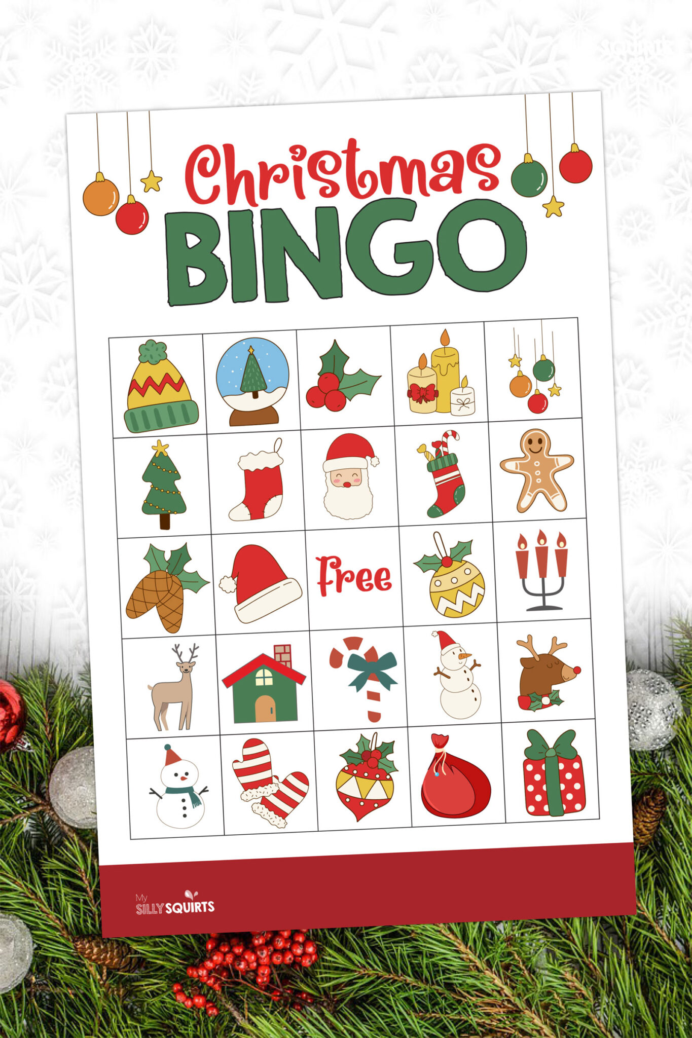 Do-it-yourself Christmas Bingo printable in two easy steps - My Silly ...