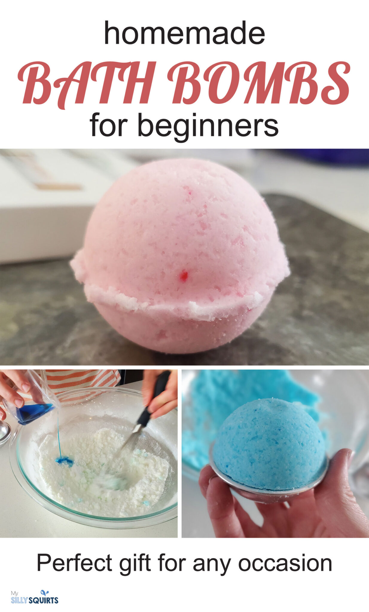 Easy and simple DIY homemade bath bombs for beginners - My Silly Squirts