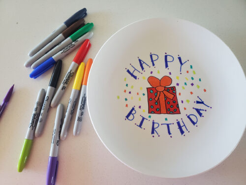 Make a cute DIY Birthday Plate in three easy steps - My Silly Squirts