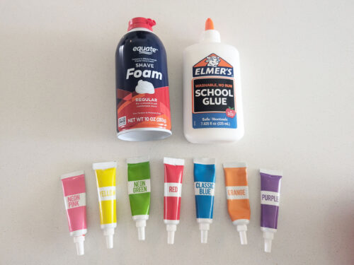 Easy DIY puffy paint with only three ingredients - My Silly Squirts