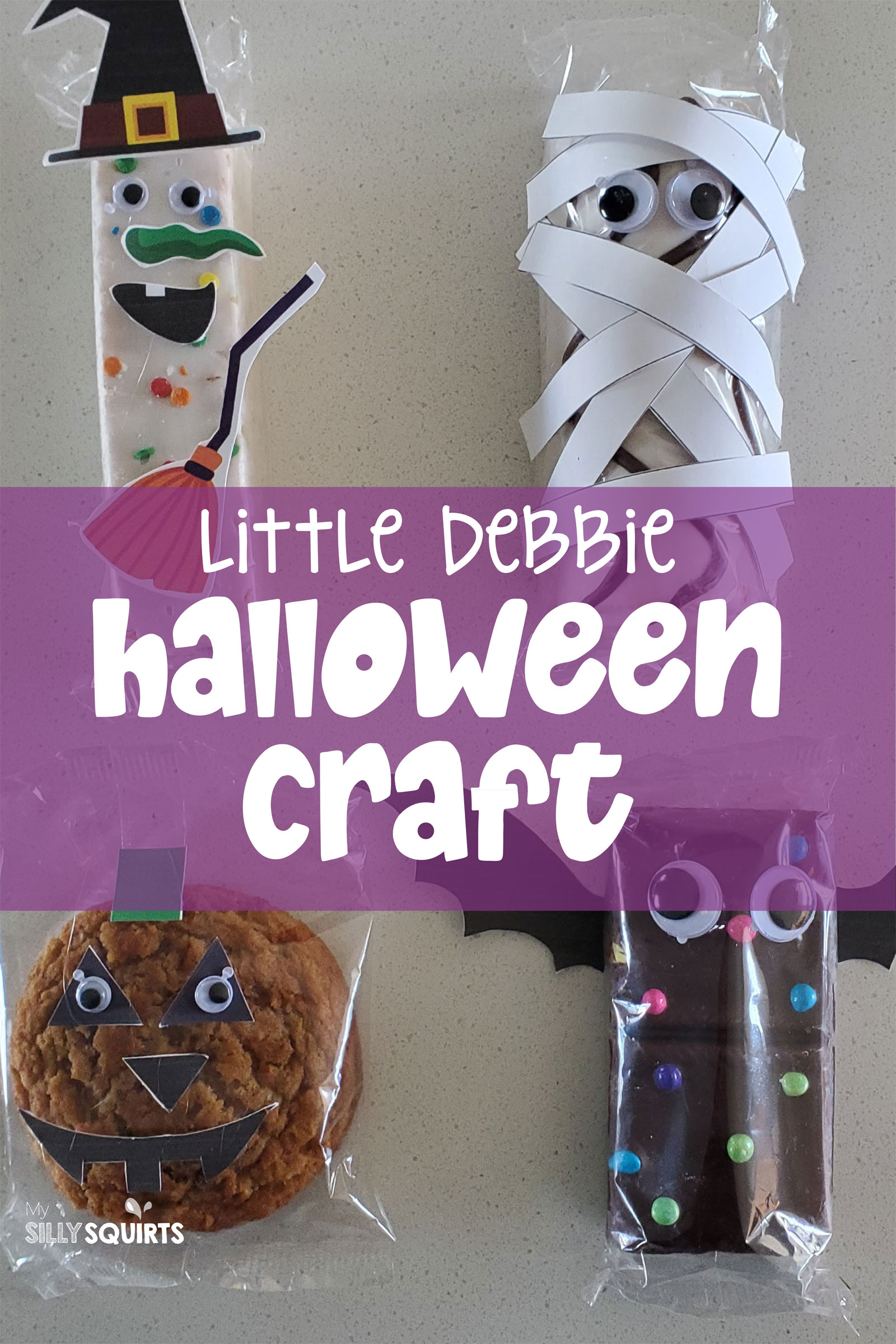 Spooky Little Debbie Halloween craft with printable template - My Silly ...