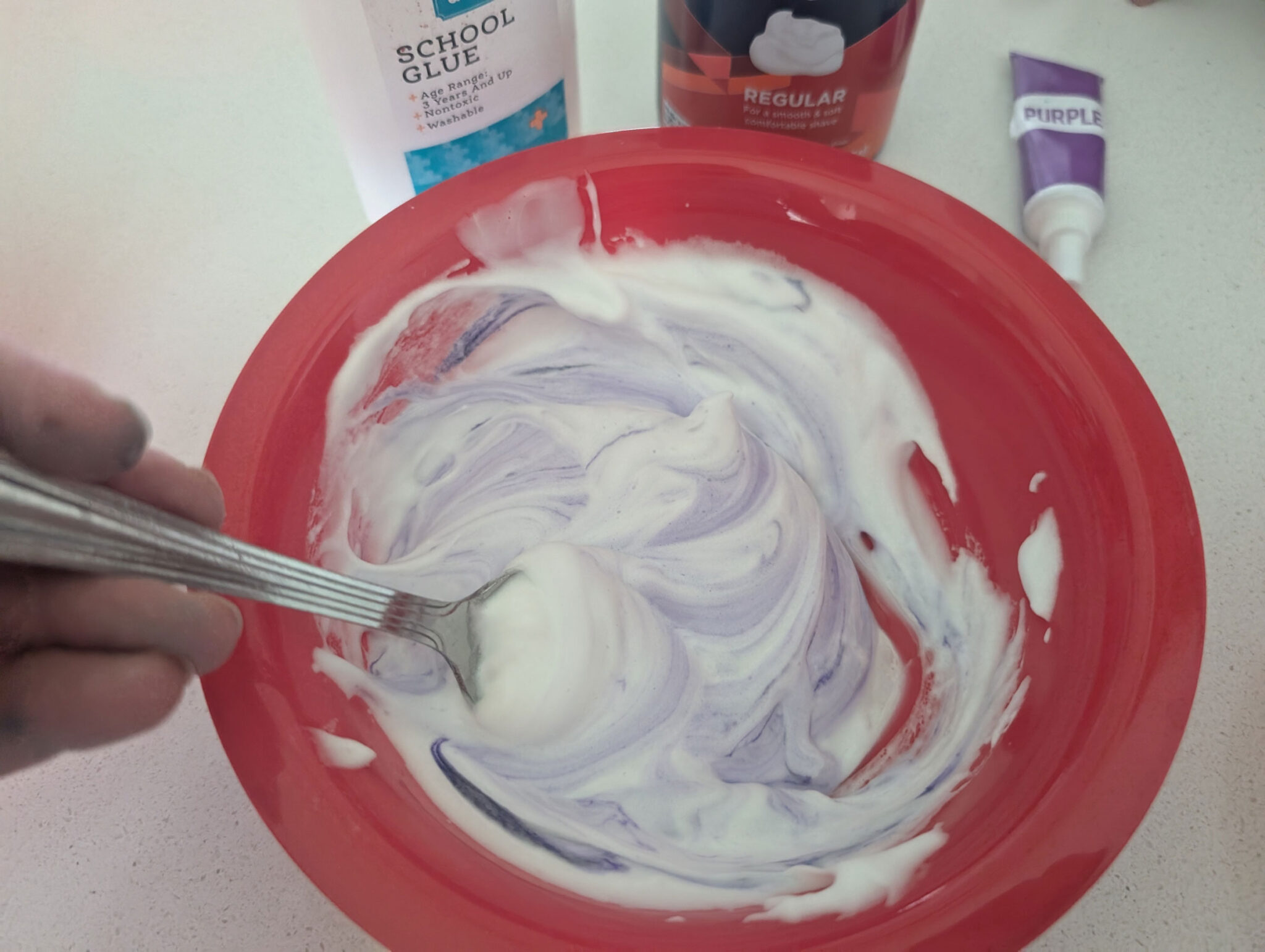 Easy DIY puffy paint with only three ingredients - My Silly Squirts