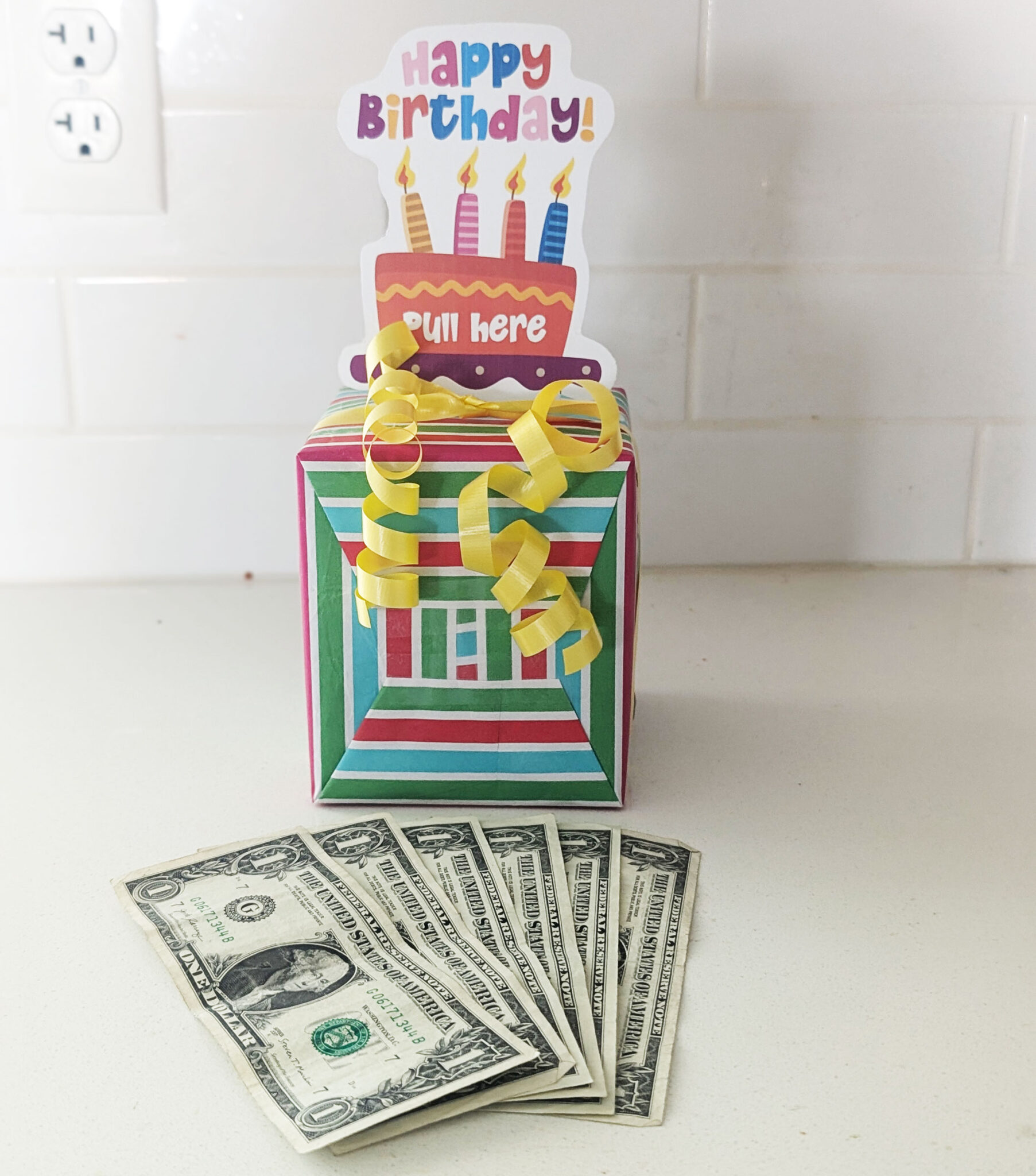 The easiest DIY birthday money box in three steps - My Silly Squirts