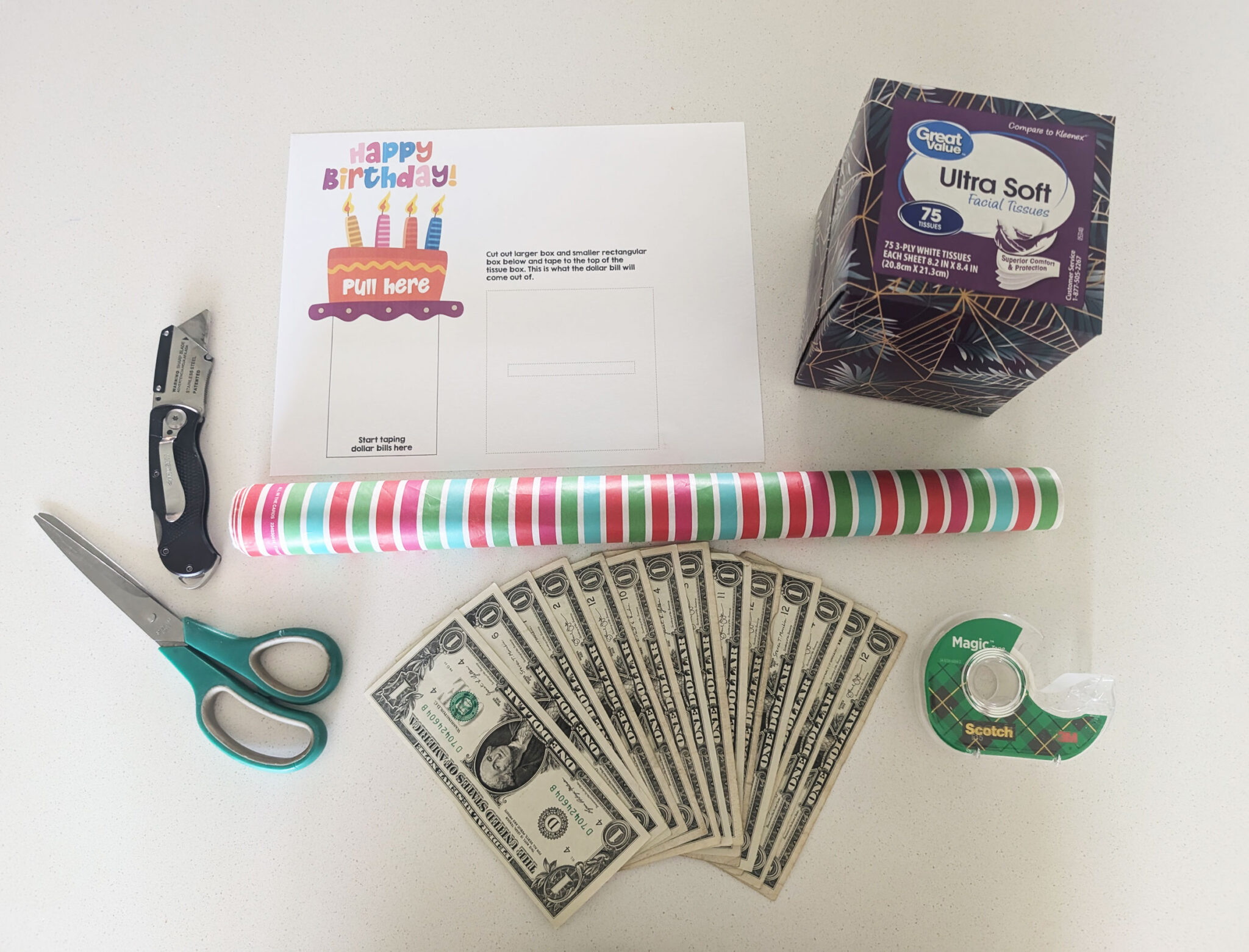 The easiest DIY birthday money box in three steps - My Silly Squirts