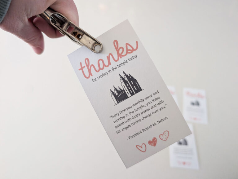 Thank you notes for temple workers for your next LDS youth or primary ...