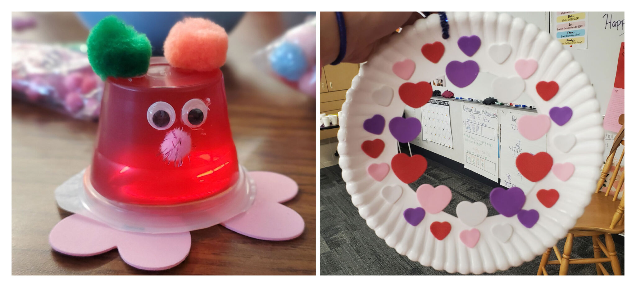 Valentine's Day crafts for kids: Jello love bugs & heart wreaths - My ...