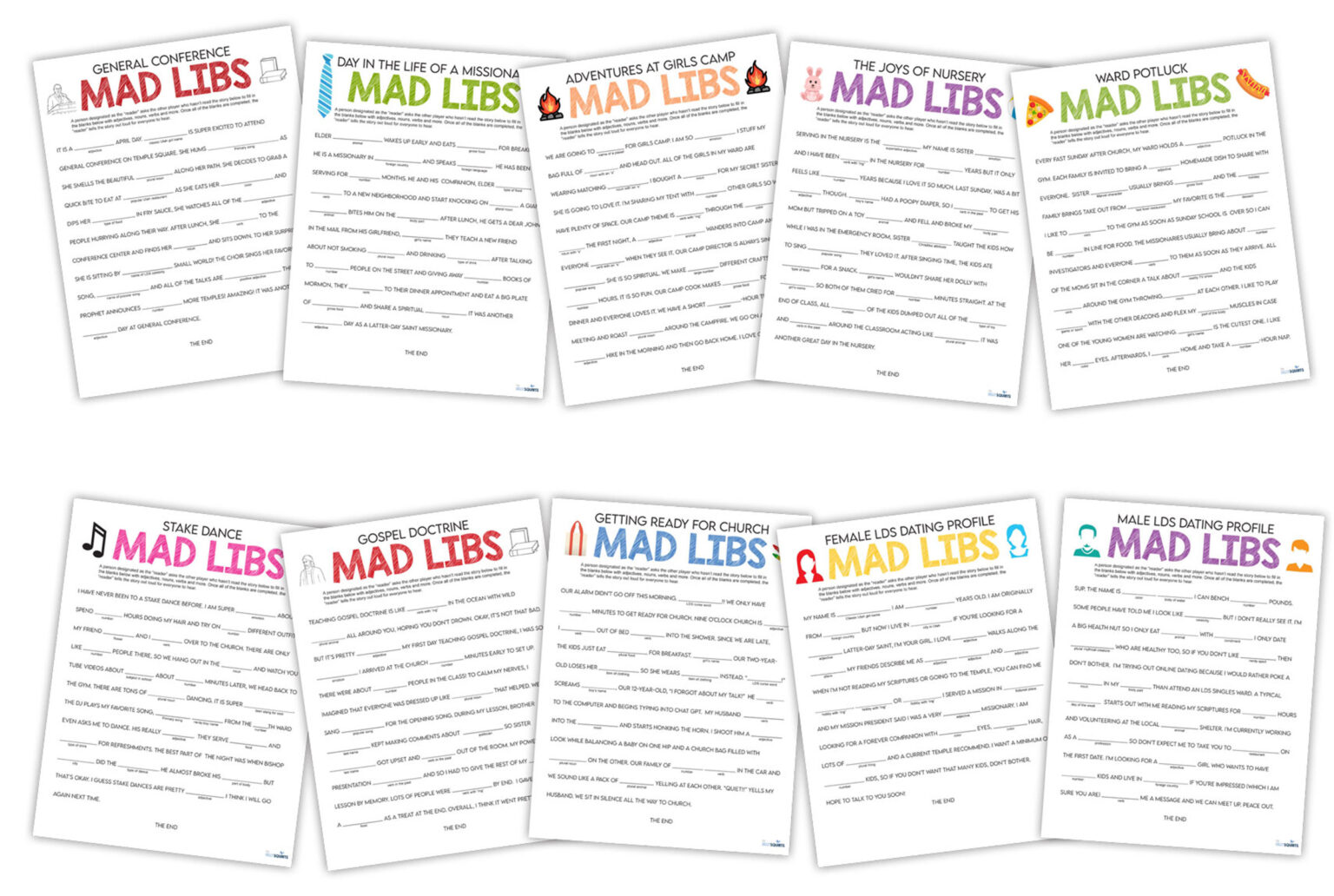 LDS Mad Libs: A fun twist on the classic fill-in-the-blank story game ...