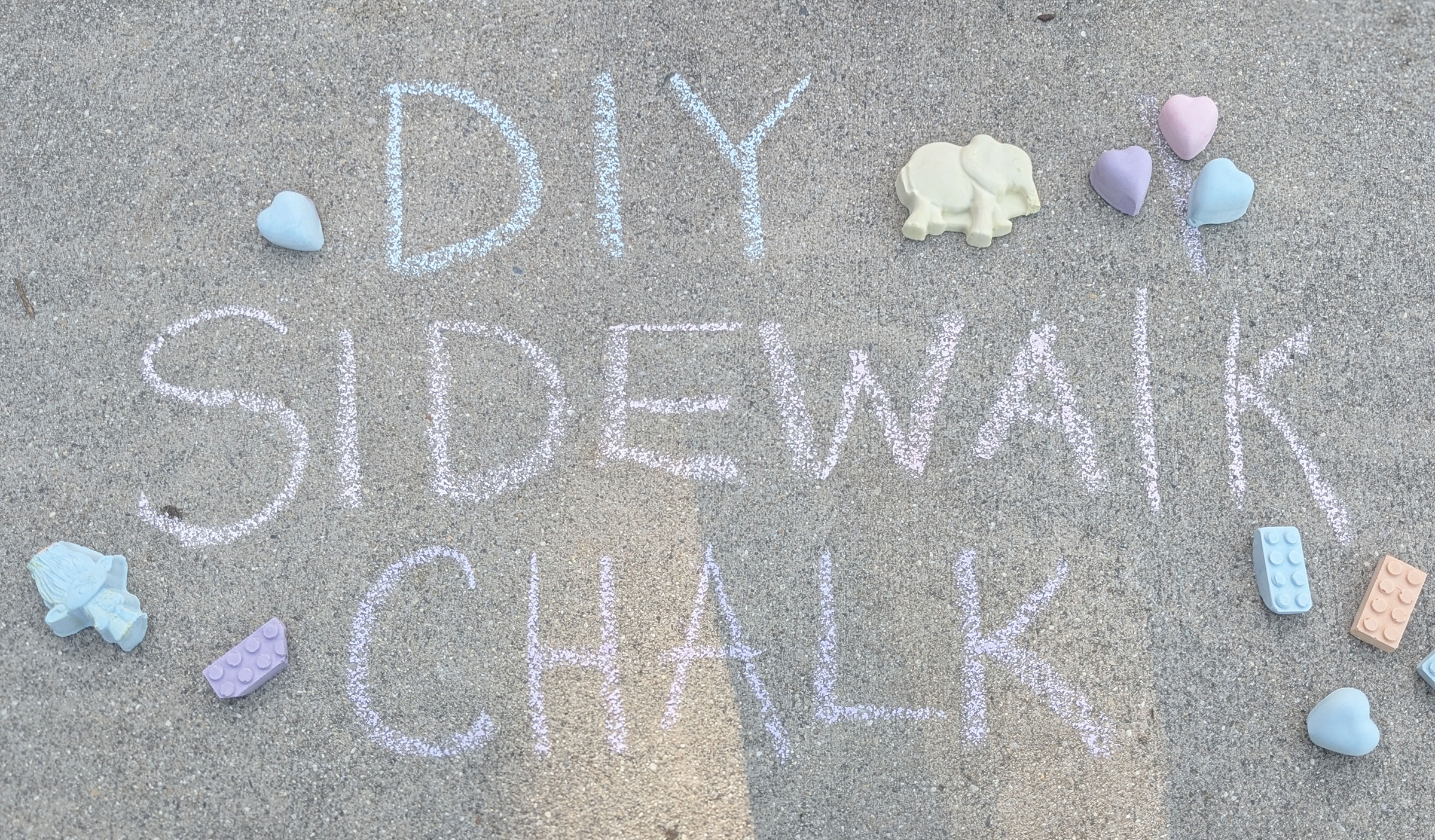 3-ingredient DIY sidewalk chalk in two easy steps! - My Silly Squirts